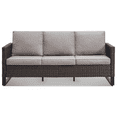 PARKWELL Outdoor 3-Seat Patio Sofa for Garden, Backyard, Balcony, All ...