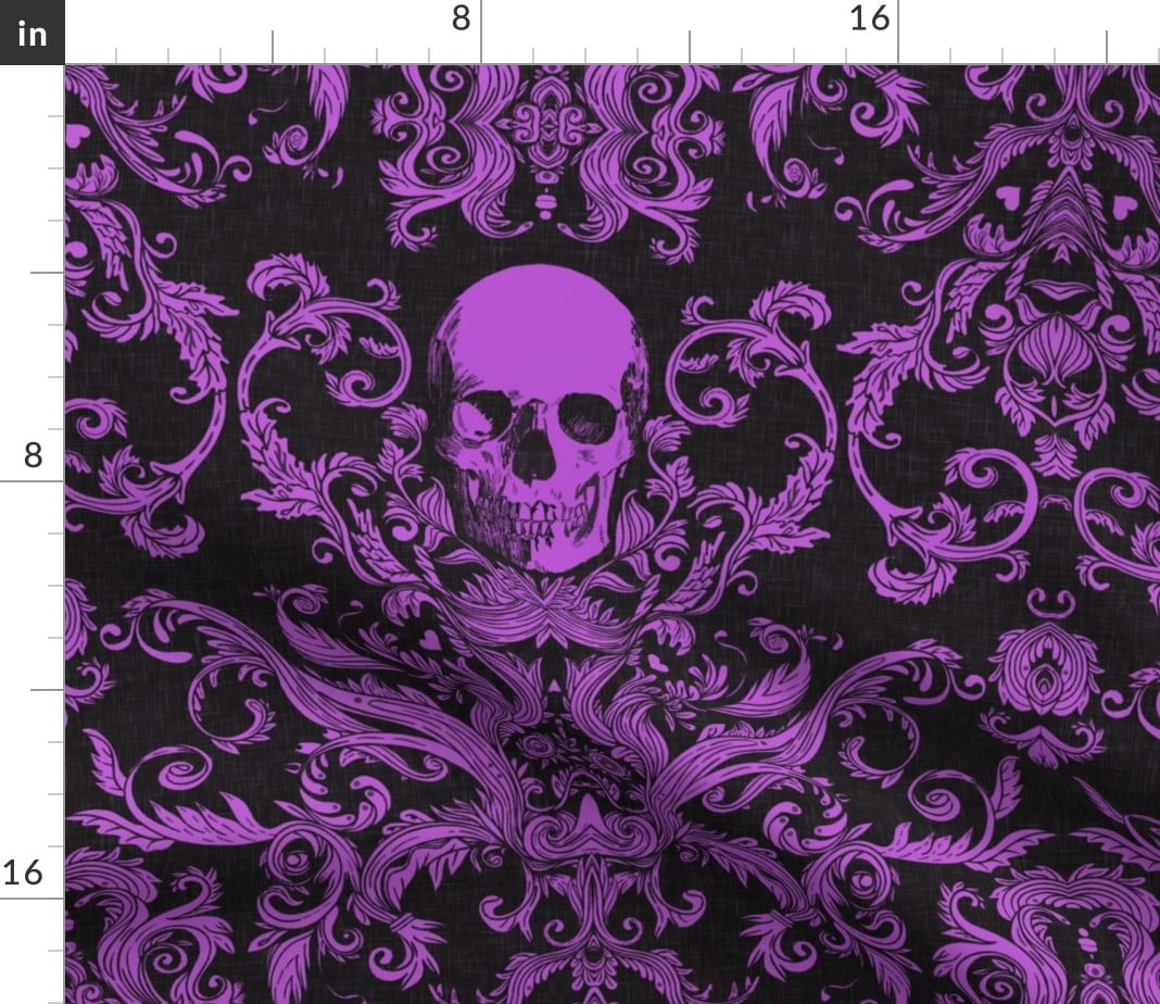 Purple And Black Skull Wallpaper