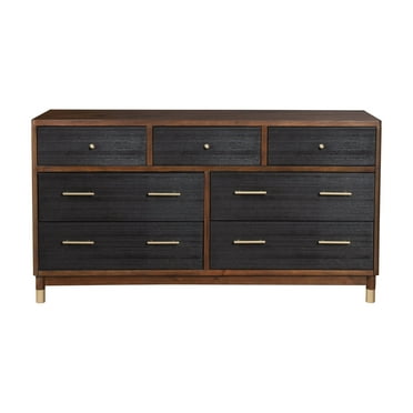 Grain Wood Furniture Montauk 6-Drawer Dresser, Rustic Walnut - Walmart.com