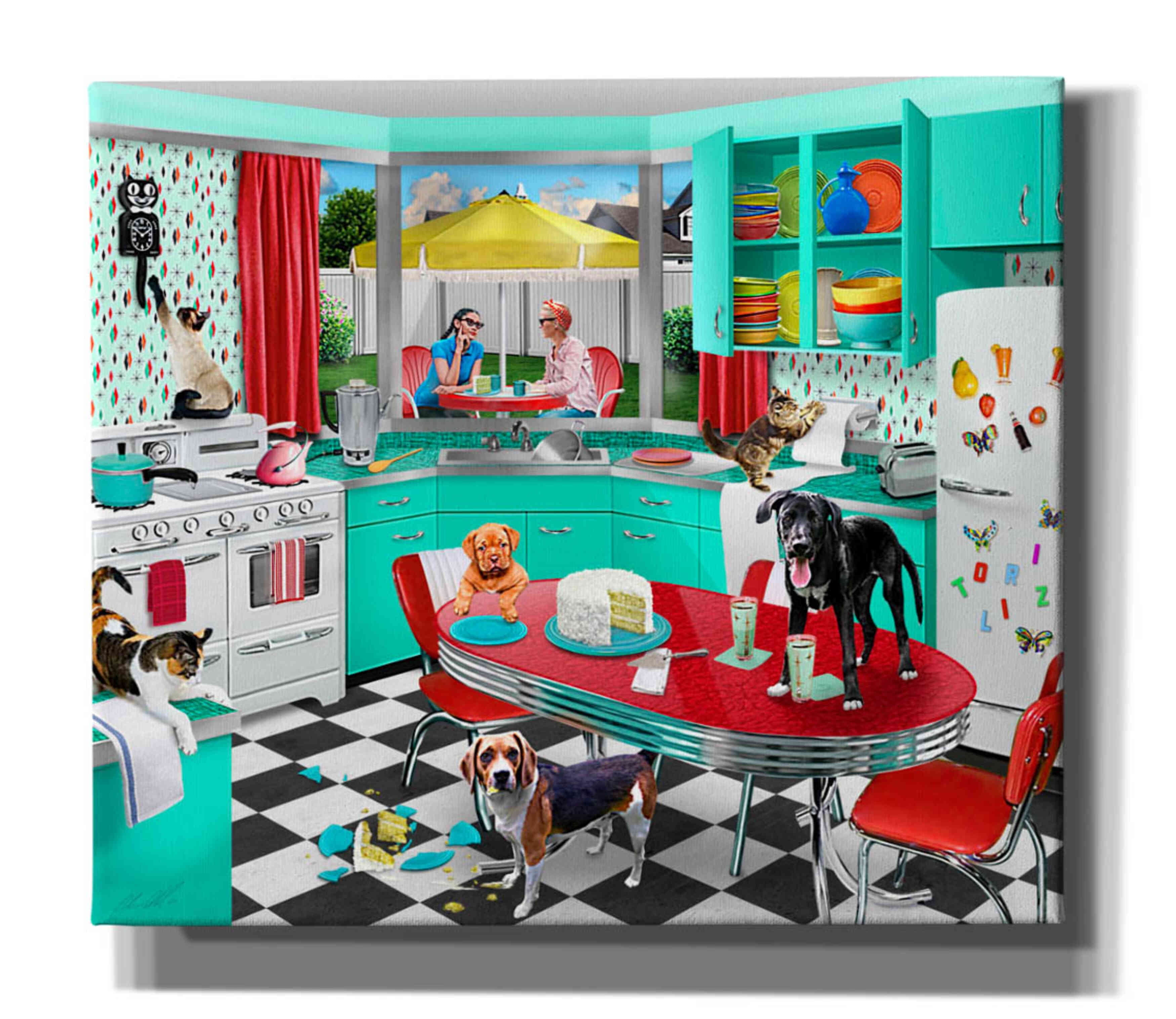 Epic Graffiti '32 Kitchen Mischief' by Chris Dobrowolski, Canvas Wall ...