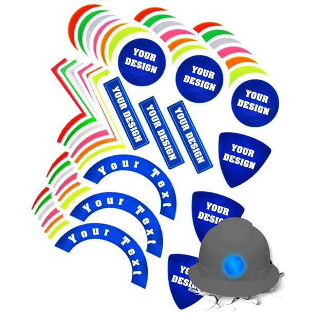 High Visibility Reflective Safety Hard Hat Sticker Customize Logo Hi ...