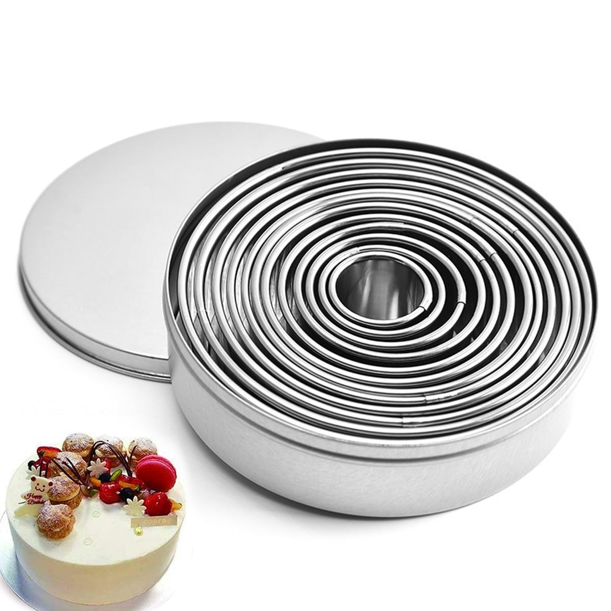 Click here for Taiwo Round Cookie Biscuit Cutter Set 12 Pieces Gr... prices