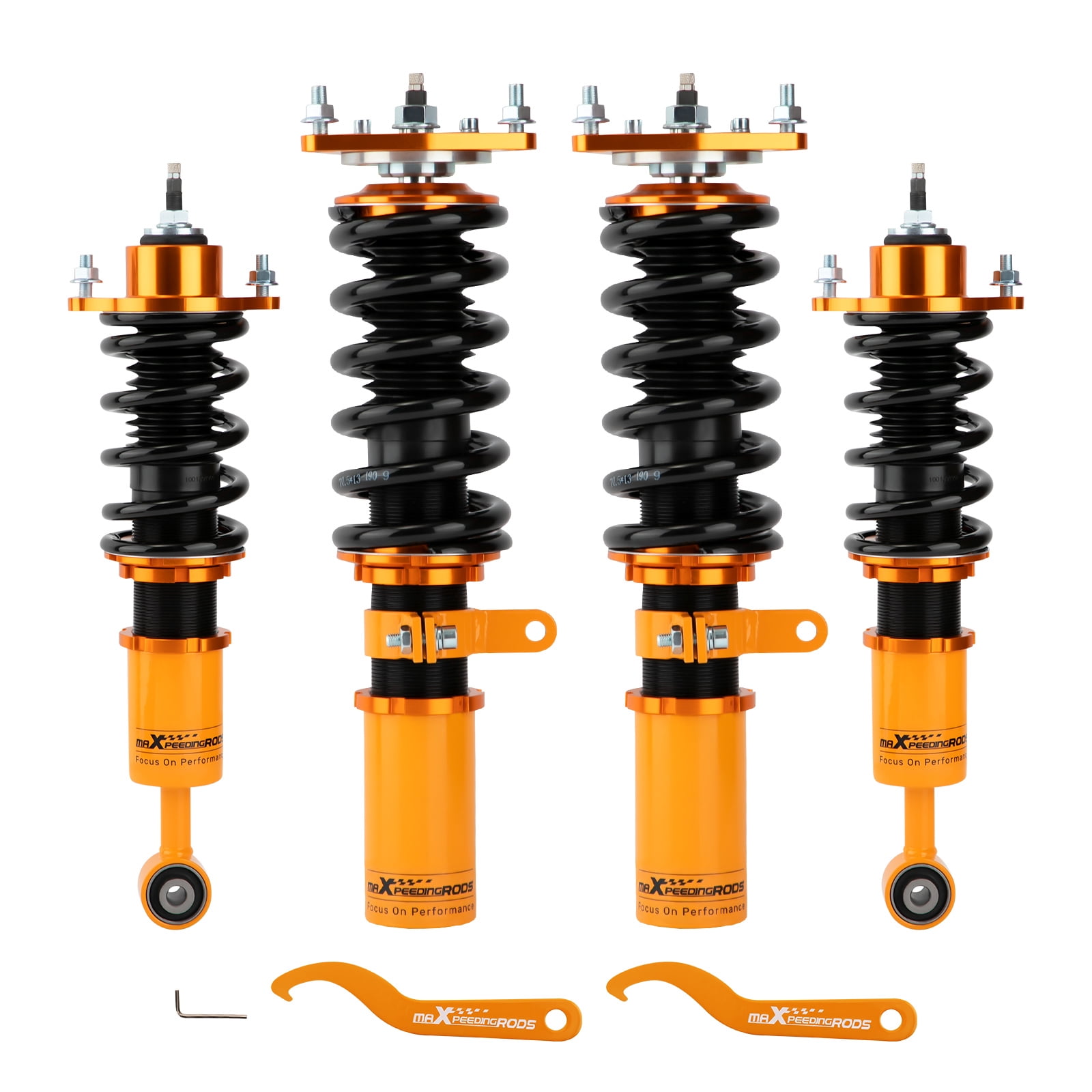 Maxpeedingrods 24-Way Adjustable Damper Coilovers Coils Kit for ...
