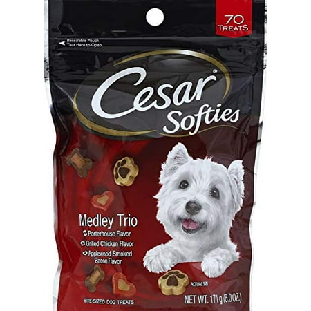 Cesar Softies Dog Treats Medley Trio, Porterhouse, Grilled Chicken and ...