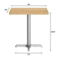 Flash Furniture 24" x 30" Solid Wood Commercial Indoor Tabletop in ...