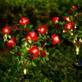 Solar-Powered Azalea Lantern (Red Warm Light): Led Garden Stake Lamp ...