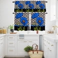 Blue Poppies Kitchen Curtains and Valances Set, Country Blue Floral Bud ...