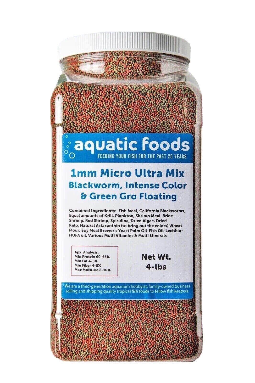 1mm Ultra Mix of Blackworm, Intense Red, Green Gro Floating Pellets for ...