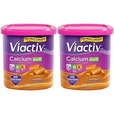 VIACTIV Chewable Vitamins Supplements, Calcium Plus D, Soft Chews, Milk ...