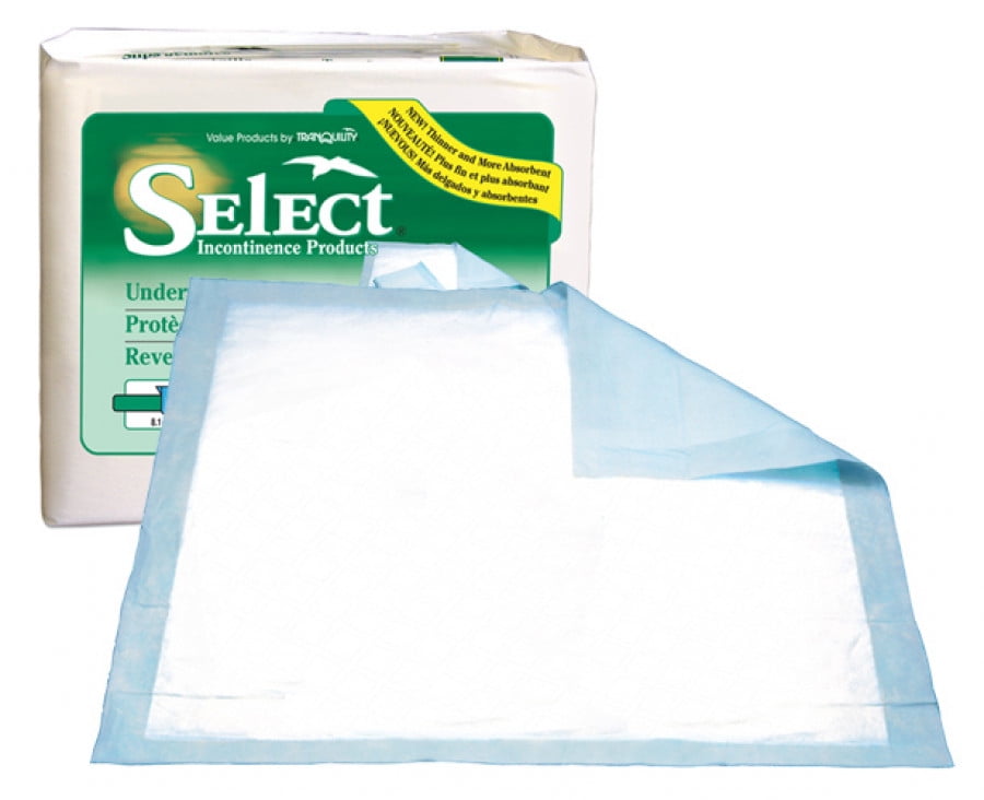 Select Disposable Underpads - 23 in x 36 in, Half-Case (75 Ct ...