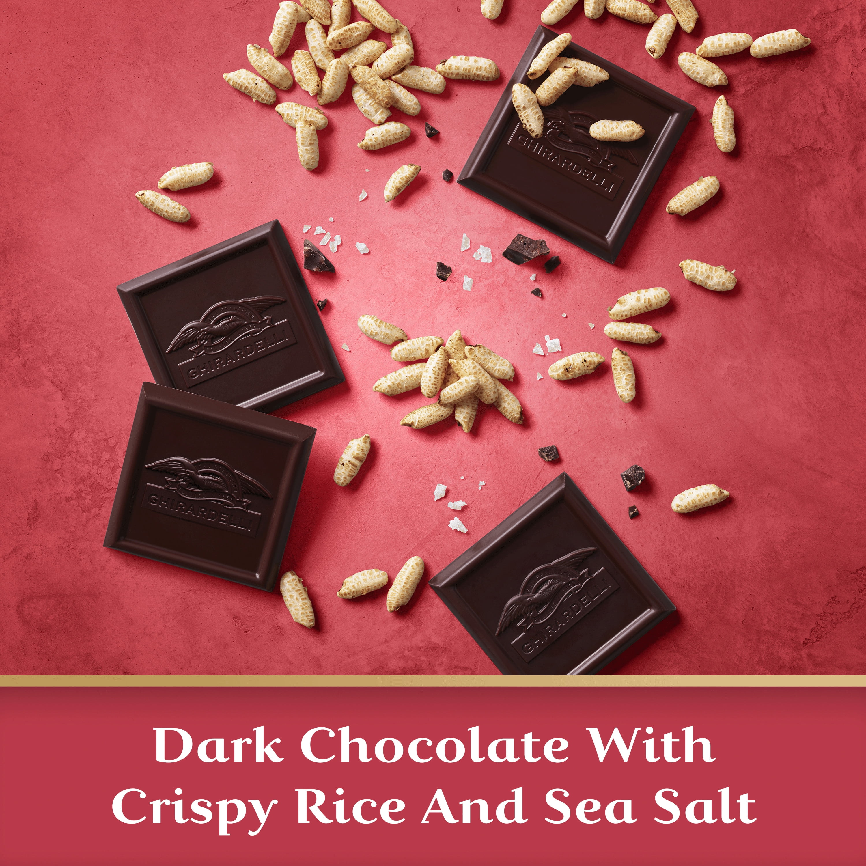 Buy GHIRARDELLI Intense Dark Chocolate Squares, Crispy Rice, 7.1 Oz Bag ...