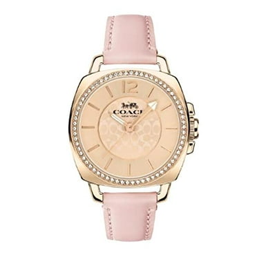 Coach 14503151 Boyfriend Rose Gold Case Pink Strap Women's Watch ...