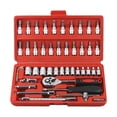 Clearance! Soovim Socket Wrench Set 1/4 Socket Set Versatile 46 Piece ...