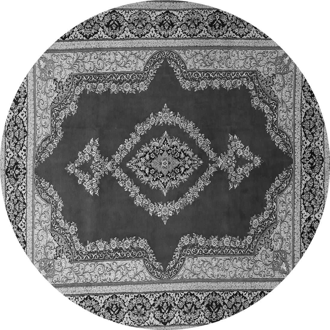 Ahgly Company Indoor Round Persian Gray Traditional Area Rugs, 8' Round ...