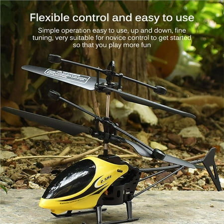 Mini RC Drone Helicopter Infrared Induction 2 Channel Electronic safe ...