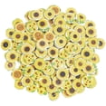 200Pcs 2-Hole Printed Wooden Buttons Flat Round with Pattern Mixed ...