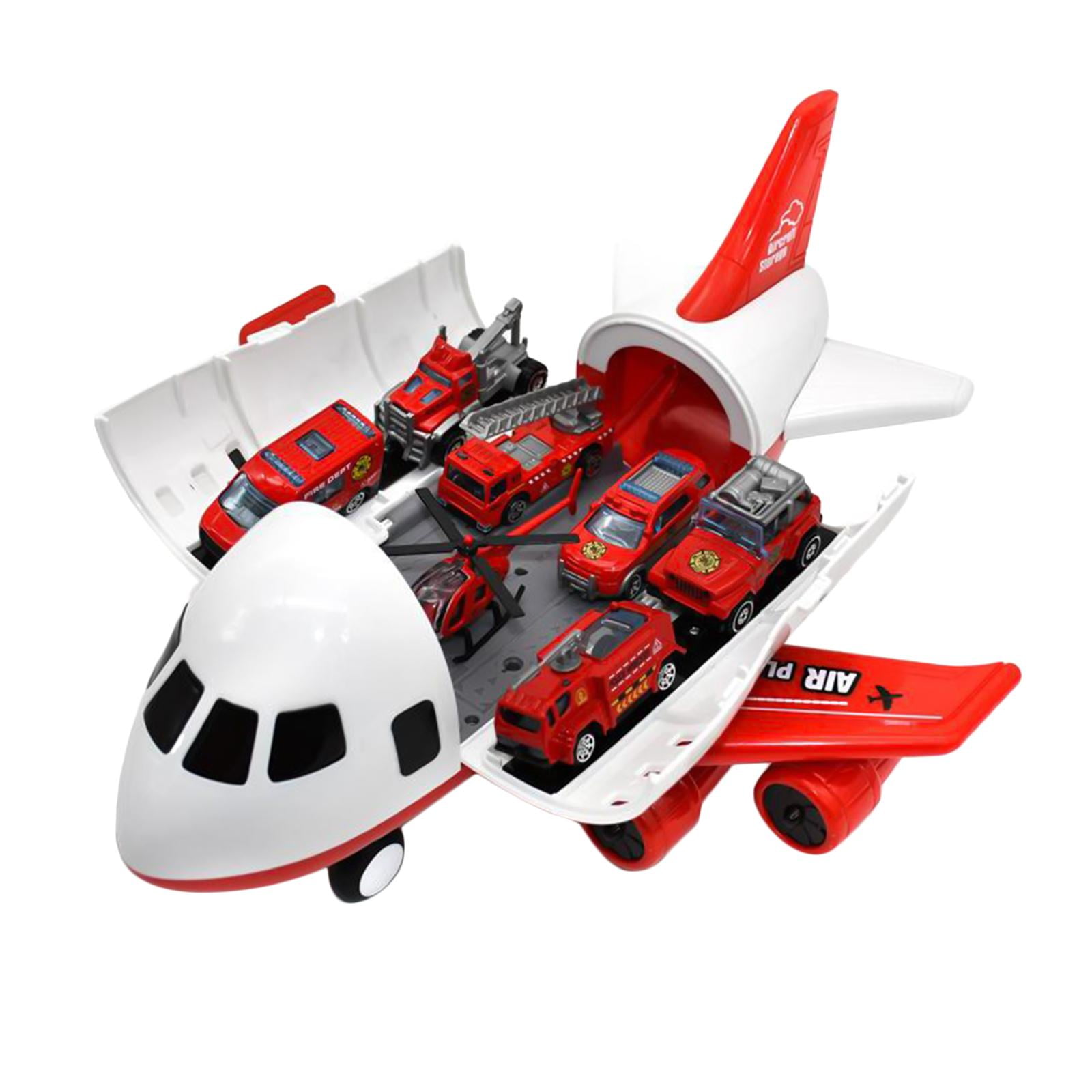 Passenger Plane Carrier Kids Air Freighter Toy with 6 Vehicles for Kids ...