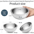 304 Stainless Steel Insulated Salad & Dipping Bowl (35/70 Oz), Cooling ...