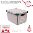 Simplify Christmas Stripe Design 60 Ornament Storage Plastic Tote Bin in Green - Walmart.com