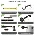 1" Black Wrap Curtain Rod for Windows 48"-86",Indoor/Outdoor Curtain ...