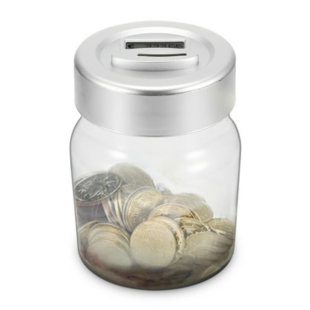 Vingtank Large Digital Coin Counting Money Saving Box Jar Bank Euro LCD ...