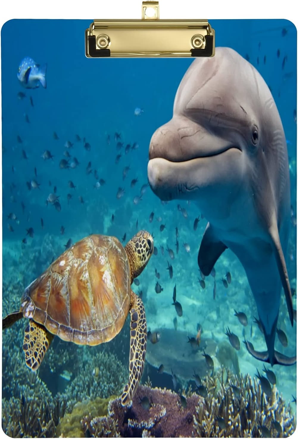 FMSHPON Sea Turtle Dolphin Ocean Clipboard Hardboard Wood Nursing Clip ...