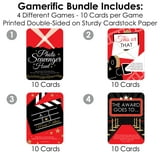 Big Dot of Happiness Red Carpet - 4 Movie Night Party Games - 10 Cards ...