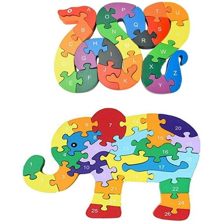Wooden Alphabet Blocks and Number Blocks Jigsaw Puzzle | Walmart Canada