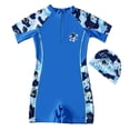 Boys UPF 50 Plus Sun Swimwear One Piece Rash Guard with Astronaut Print ...