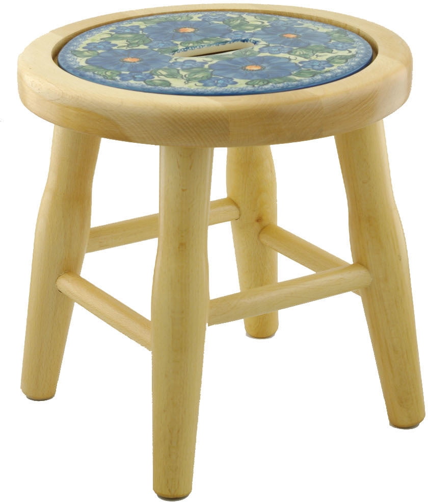 Buy Polish Pottery 12-inch Stool Signature UNIKAT Hand Painted in ...
