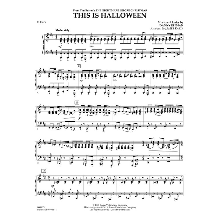 This Is Halloween Nightmare Before Christmas Lyrics