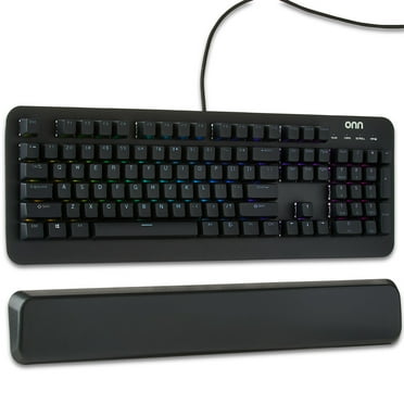 onn. RGB Mechanical Gaming Keyboard with Compact Tenkeyless Design, Blue Switches, 6ft USB Cable ...