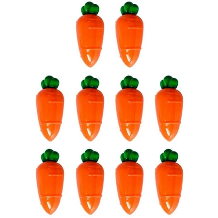 10pcs Easter Plastic Carrot Containers Candy Boxes Empty Fillable Treat ...