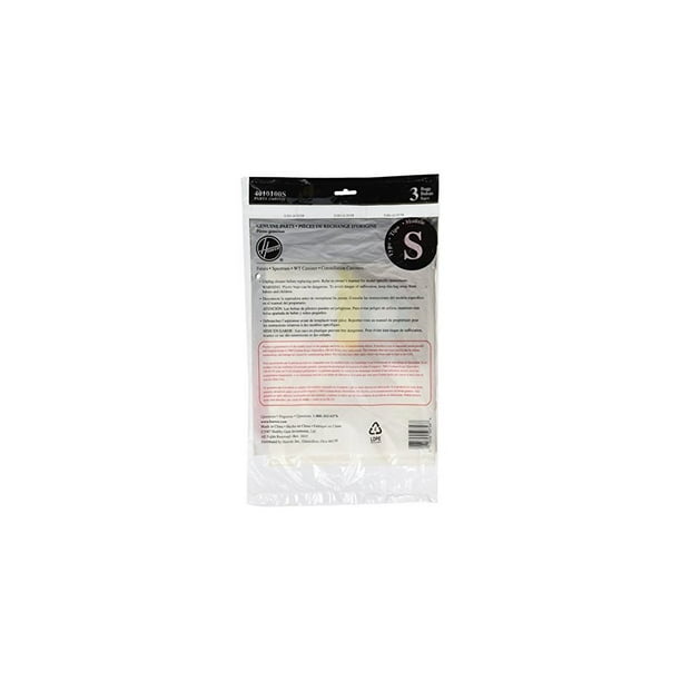 Hoover Type S Allergen Back (3-Pack), 4010100S - Walmart.ca