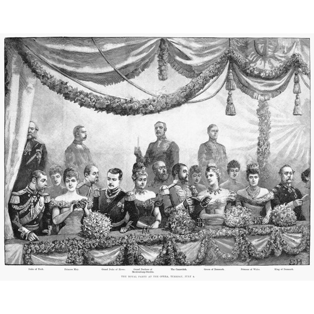 Royal Party, 1893. /Na Royal Party At The Opera. Left To Right: Duke Of ...