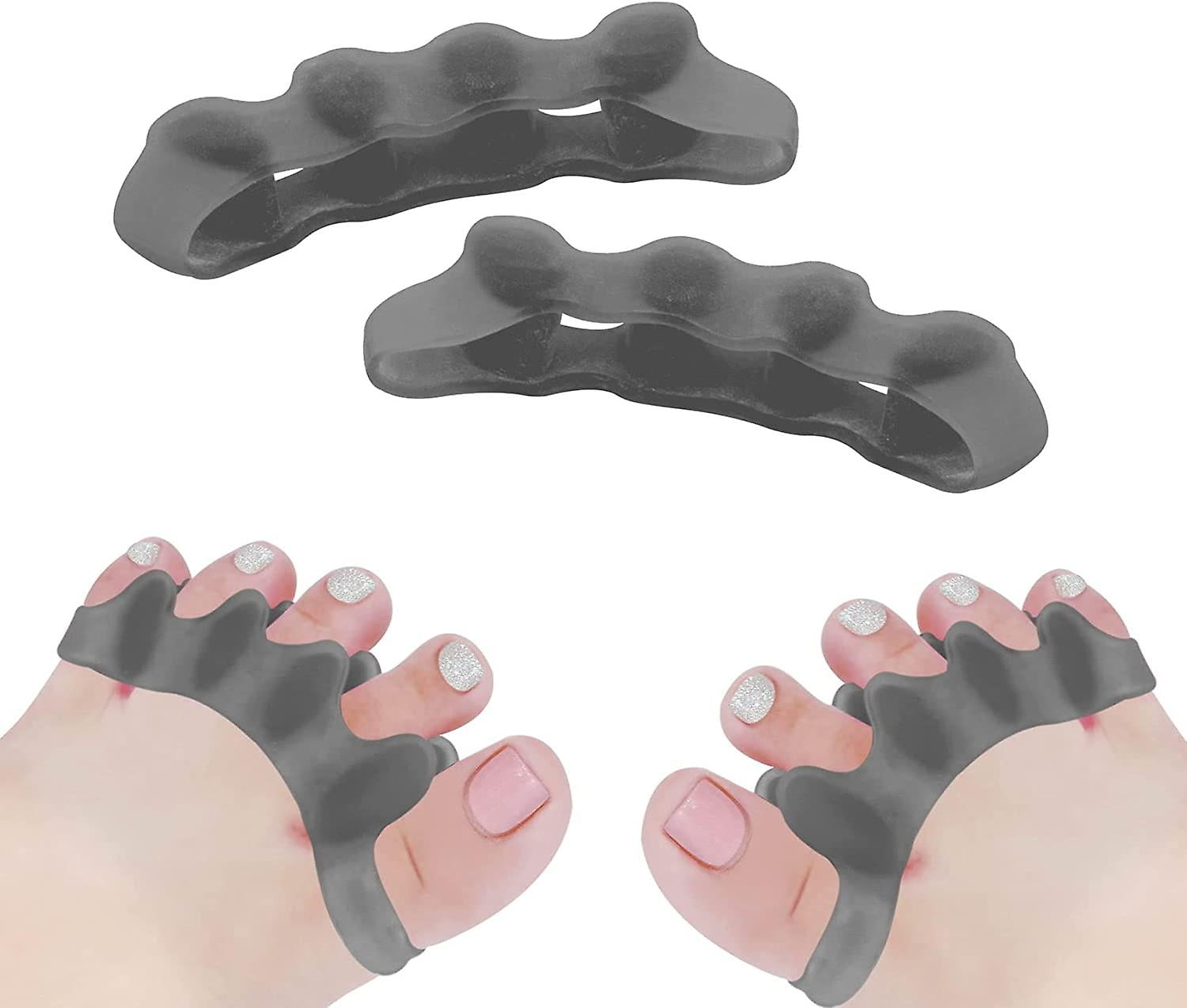 Toe Separator, Soft Gel Toe Spacers To Correct Toes, Toe Straighteners ...