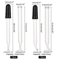 1 Set Straight & Curve Tip Glass Droppers Graduated Pipettes White ...