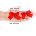 Happon 24 Pcs Mini Christmas Tree Bows, 5 cm Red Ribbon Fabric ...