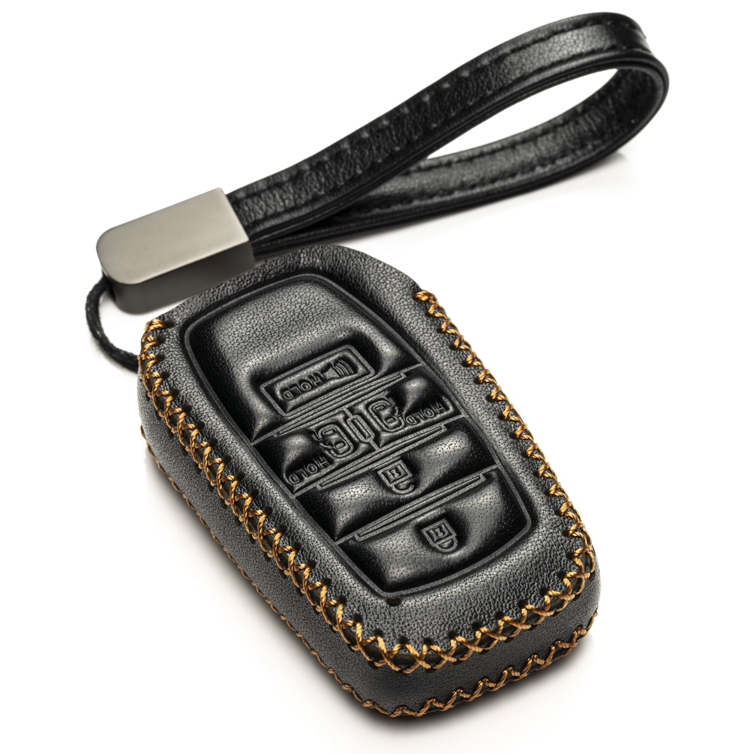 Vitodeco Genuine Leather Smart Key Fob Case with Leather Key Strap ...