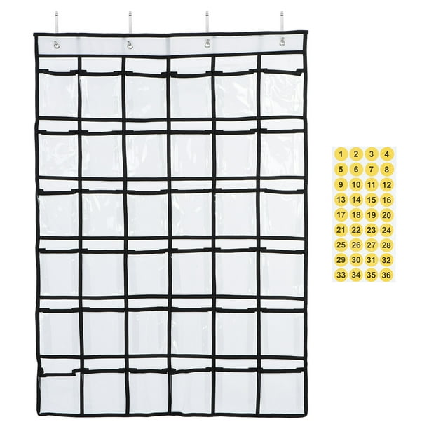 Unique Bargains 36 Slots Pocket Chart for Classroom, Hanging Organizer ...