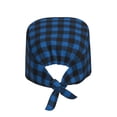 Cauagu Blue Black Plaid Pattern 1 Pcs Working Caps,Adjustable Working ...