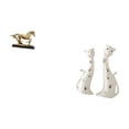 3 Pieces Horse Figurine Cat Sculpture Resin Collectible Artwork ...