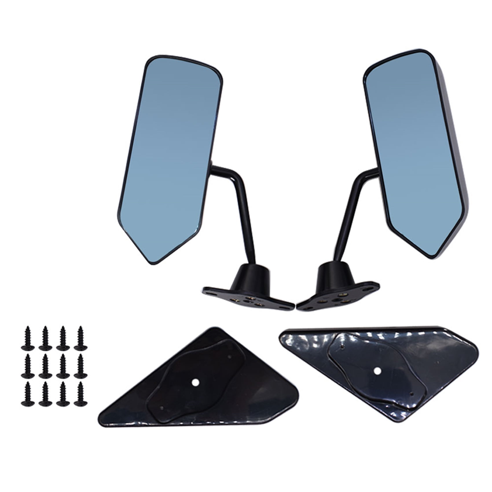 LABLT Universal F1 Style Side Mirrors Glossy Black Rear View Mirror ...