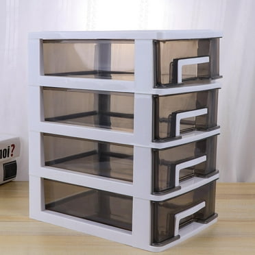 Raindrops Black PP Plastic Drawer Type Storage Cabinet for Small Spaces ...