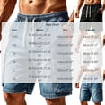 CIAKGIAF Shorts Men Summer Elastic Waist Drawstring Straight Leg with ...