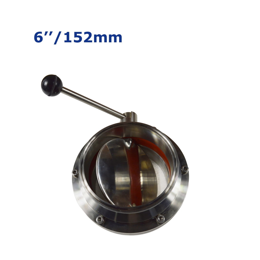 INTBUYING 6inch Butterfly Valve Trip Clamp Valve with Pull Handle ...