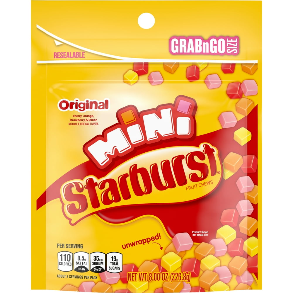 Starburst Original Minis Chewy Candy Grab & Go, 8 oz - Walmart.com ...