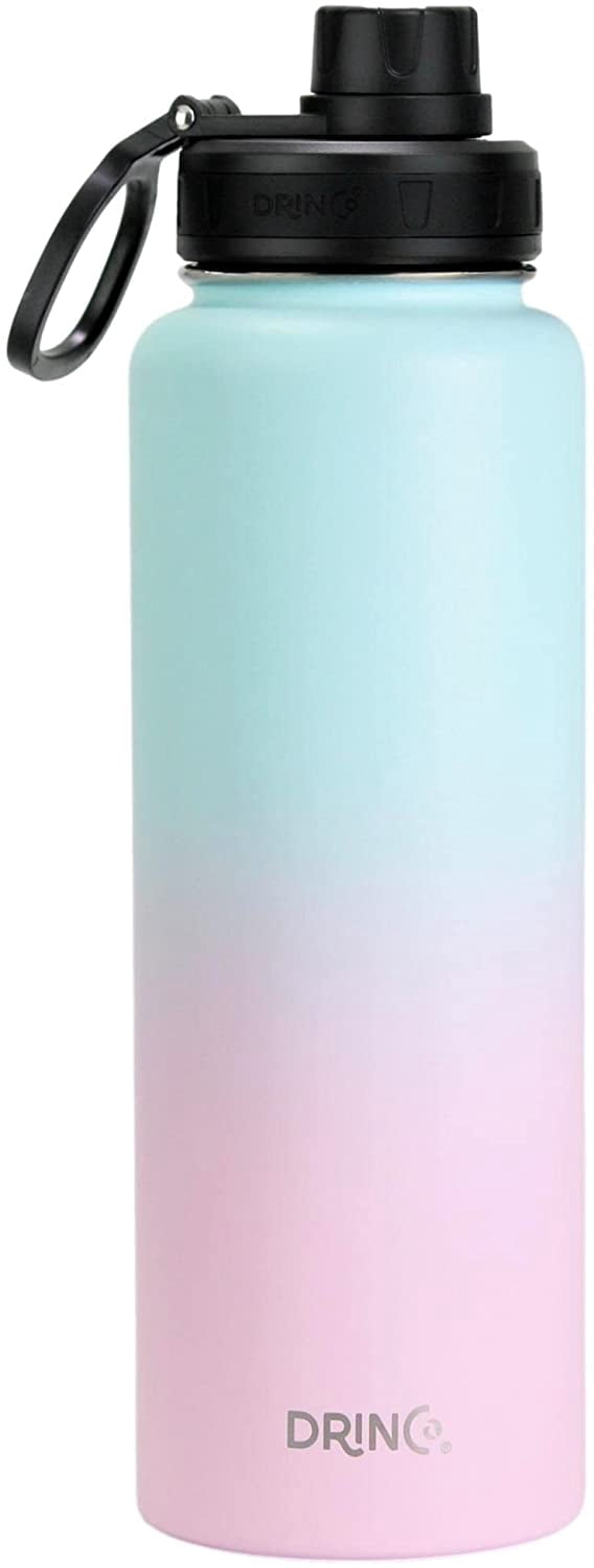 Drinco Water Bottle Double Wall Vacuum Insulated Stainless Steel, 40oz ...