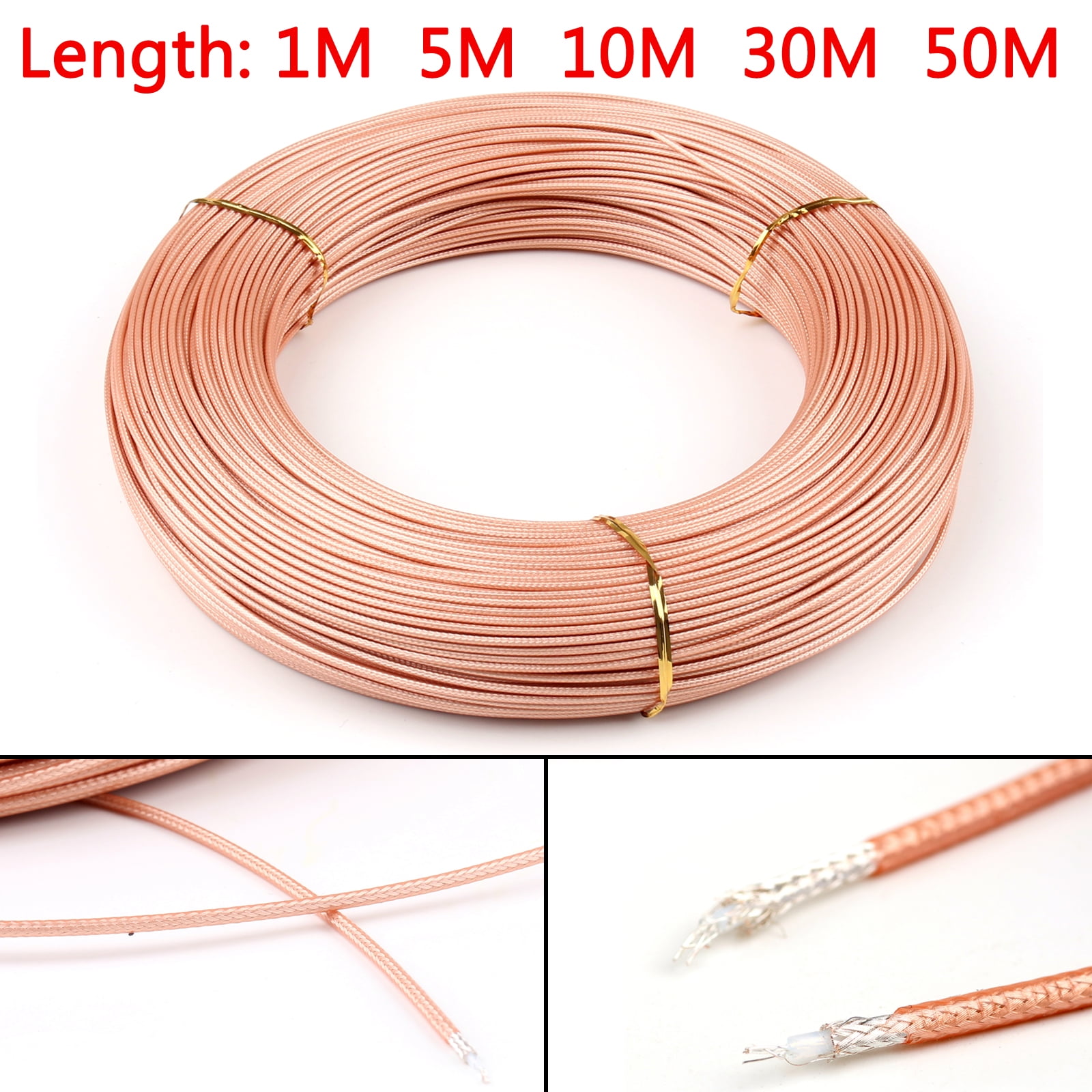 RG316 RF Coax Coaxial cable Connector 50ohm M17/113 Shielded Pigtail ...