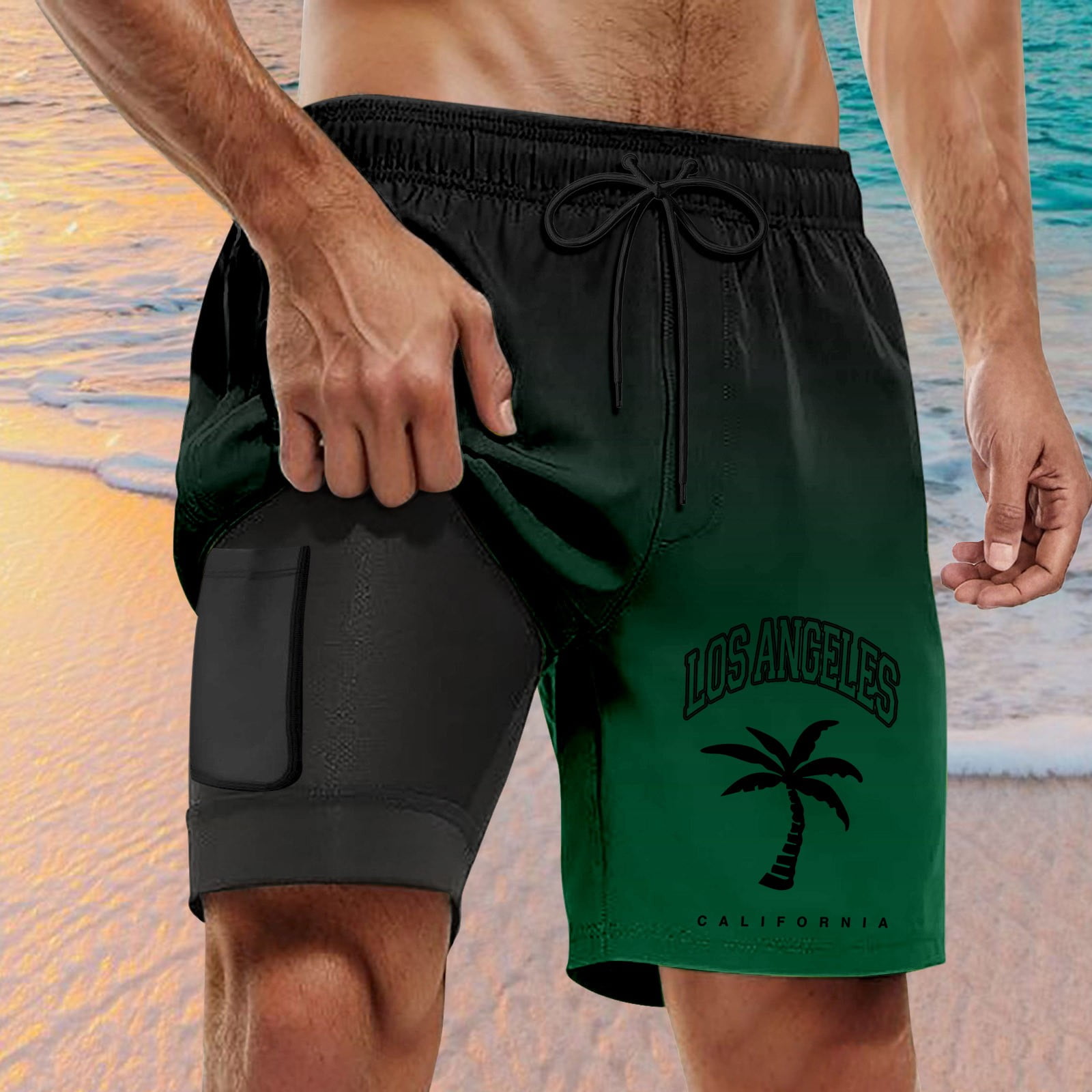 Bañador Corto Informal Para Hombre, Pantalones Cortos de Tabla Seca Para Hombre | Walmart en línea